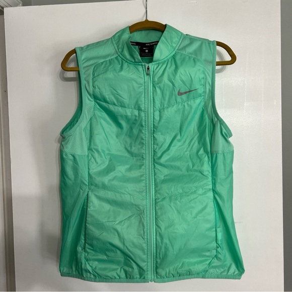 Nike | Jackets & Coats | Nike Light Green Running Vest | Poshmark